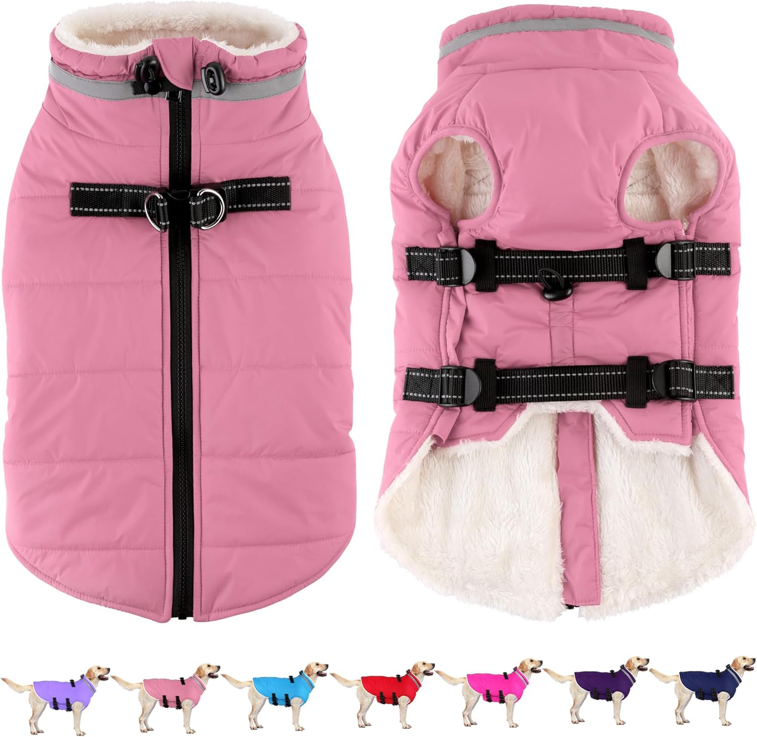Amazon.com : Dogcheer Dog Coat with Harness, Waterproof Dog Jacket ...