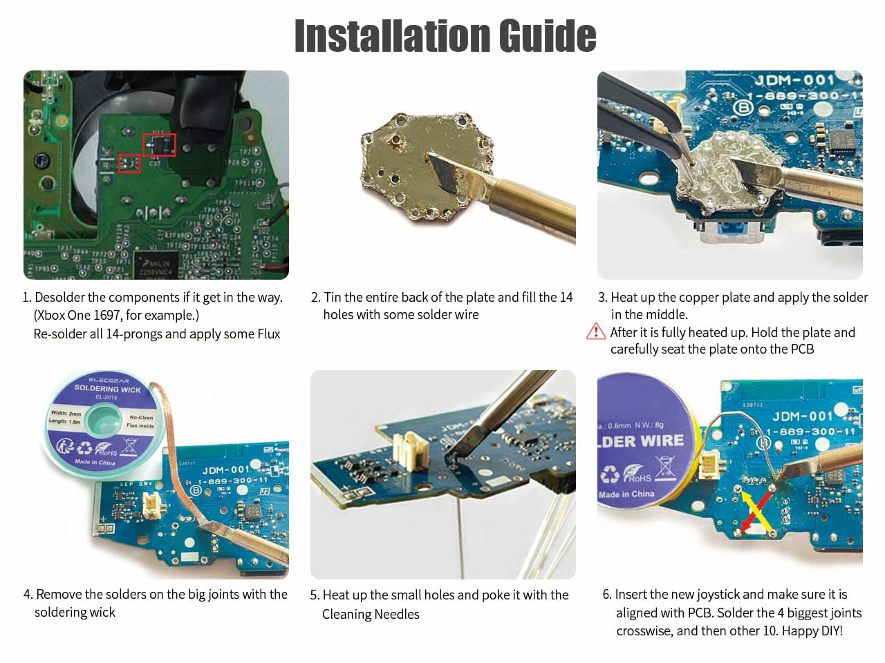 Snapklik.com : ElecGear Joystick Desoldering Kit, Desolder Analog Stick ...