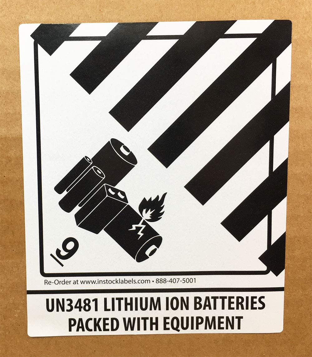 Lithium Ion Batteries Packed with Equipment UN 3481 Hazard 9 (Pre ...