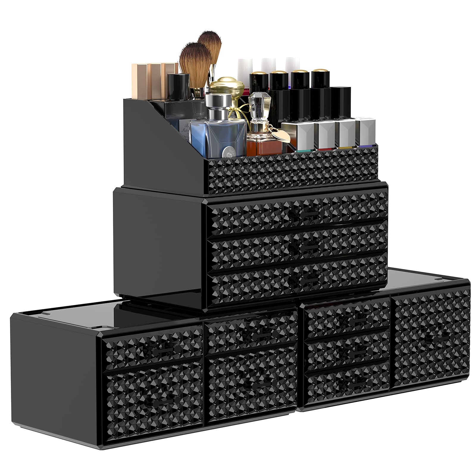 Snapklik.com : Awenia 4 Pack Stackable Makeup OrganizerUpgraded,Acrylic ...