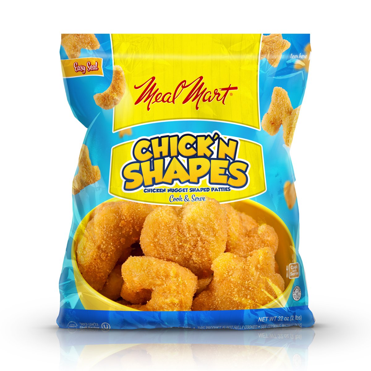 Amazon.com: Meal Mart, Kids Chick'n Shapes Nuggets, 32 oz (Frozen ...
