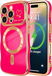 Amazon.com: LCHULLE for iPhone 16 Pro Max Case for Women Girls [Compatible with MagSafe] Cute ...