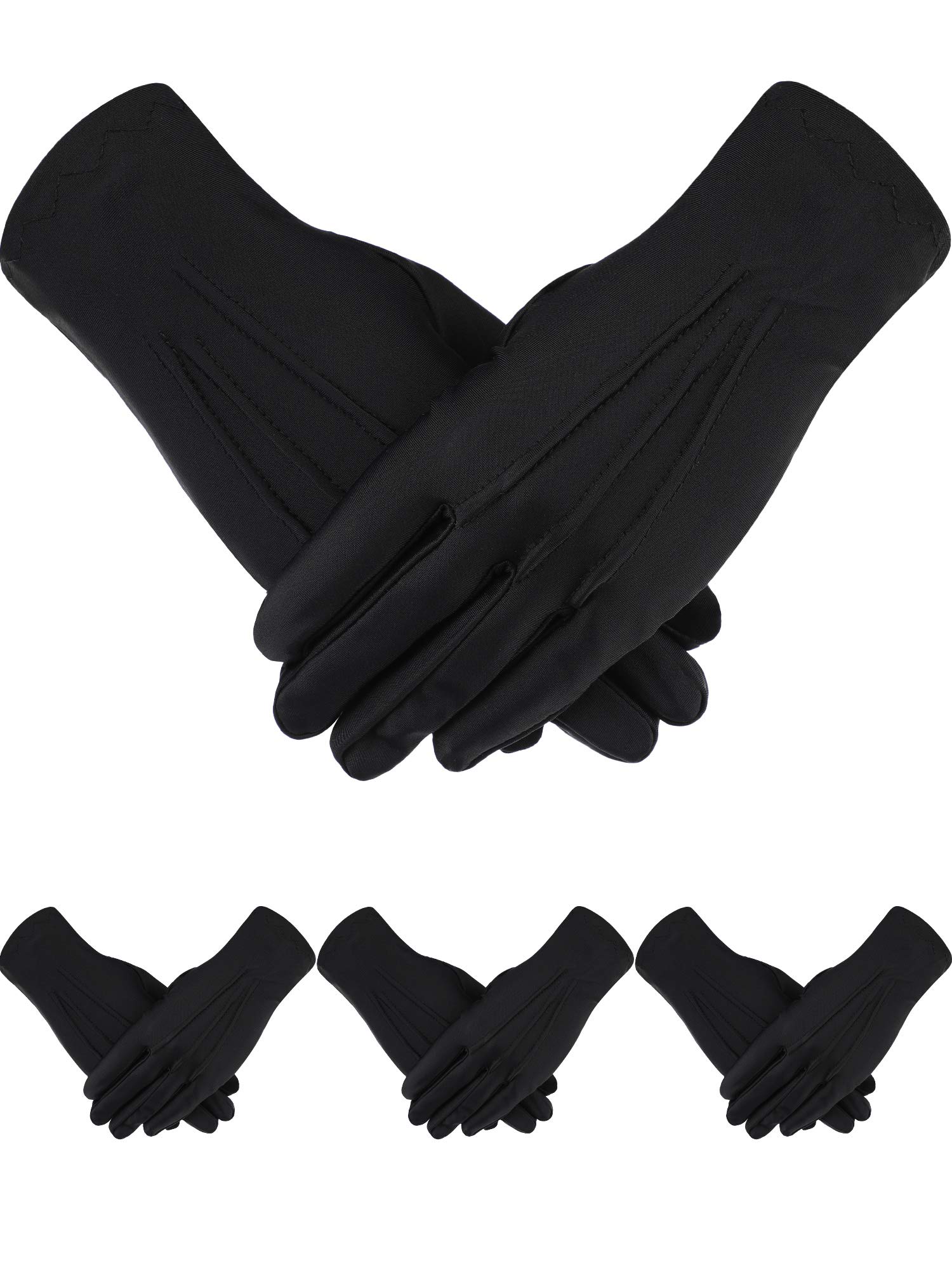 Amazon.com: Sumind 4 Pairs Adult Uniform Gloves Spandex Gloves Dress ...