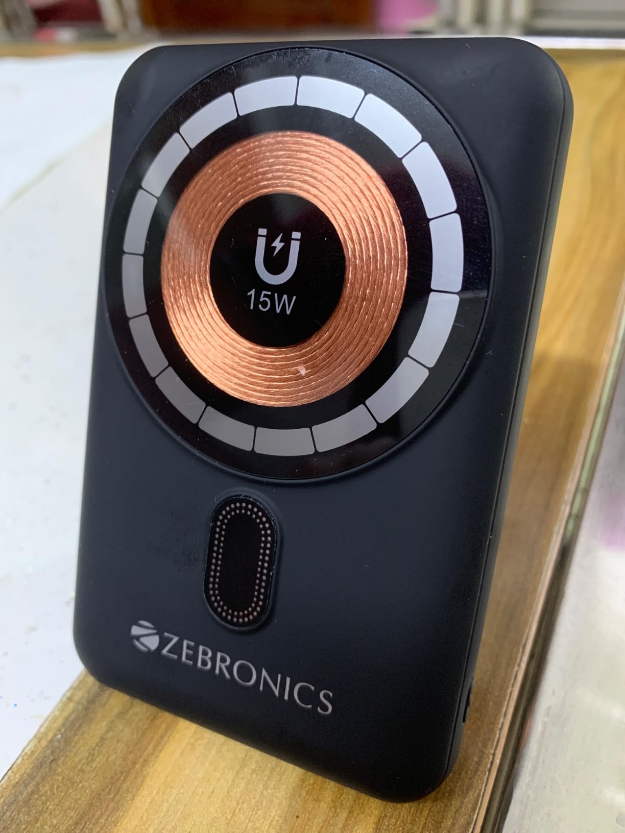 ZEBRONICS MW62 Wireless Power Bank, 10000 mAh, Rapid Charge, Built-in ...