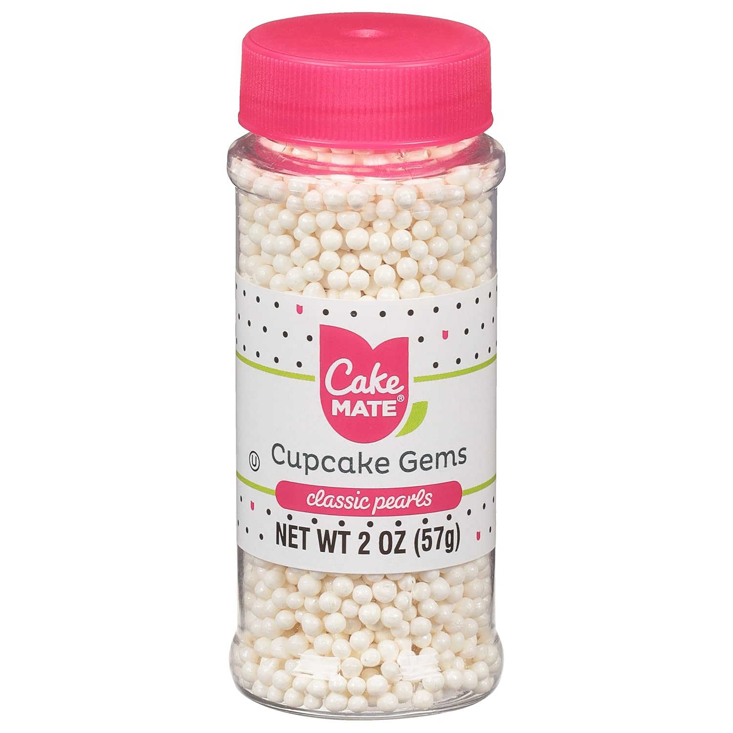 Amazon.com: Cake Mate Cupcake Gems Classic Pearls (2 oz.) – Edible ...