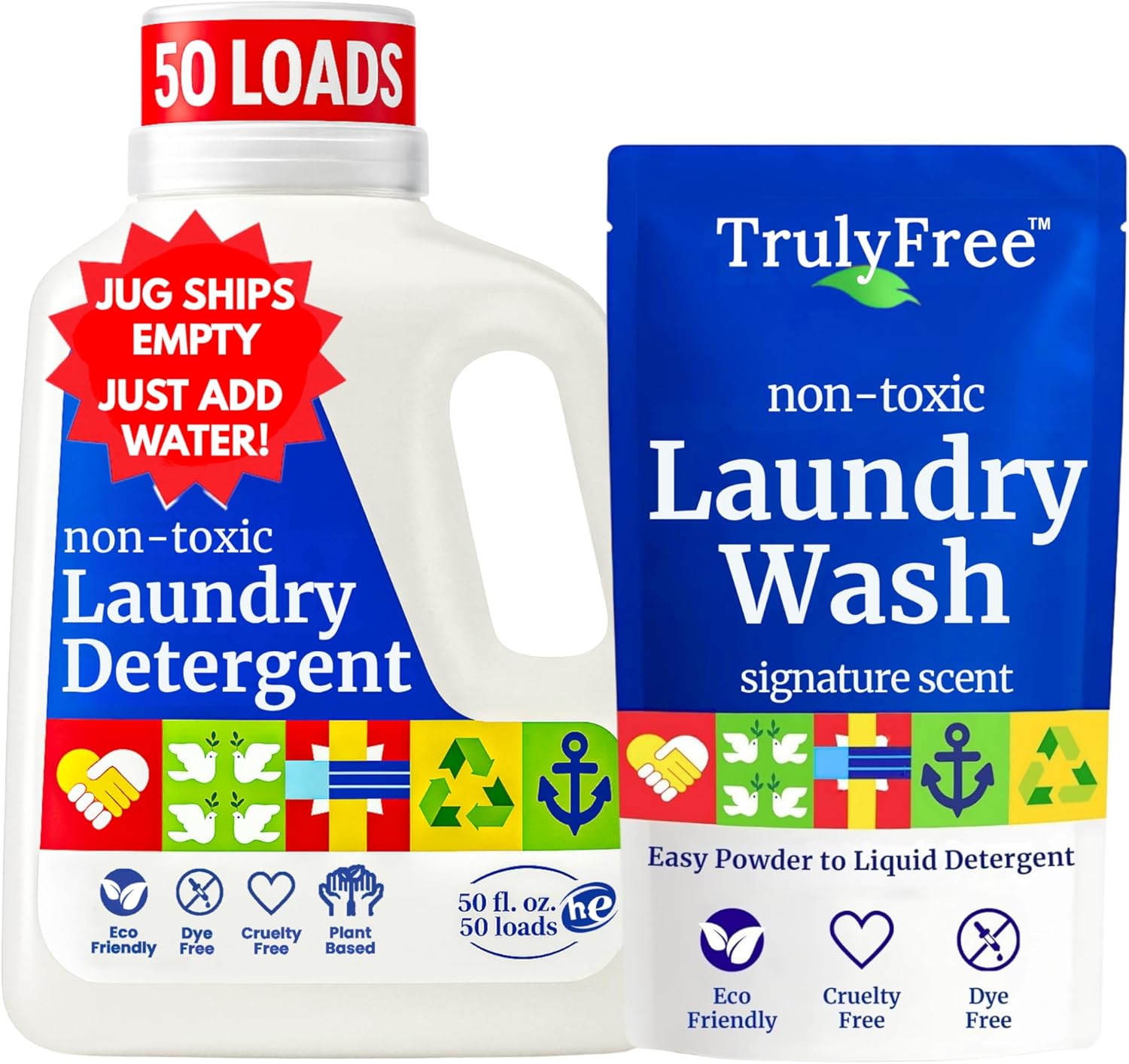 Amazon.com: Truly Free Natural Laundry Detergent for Sensitive Skin ...