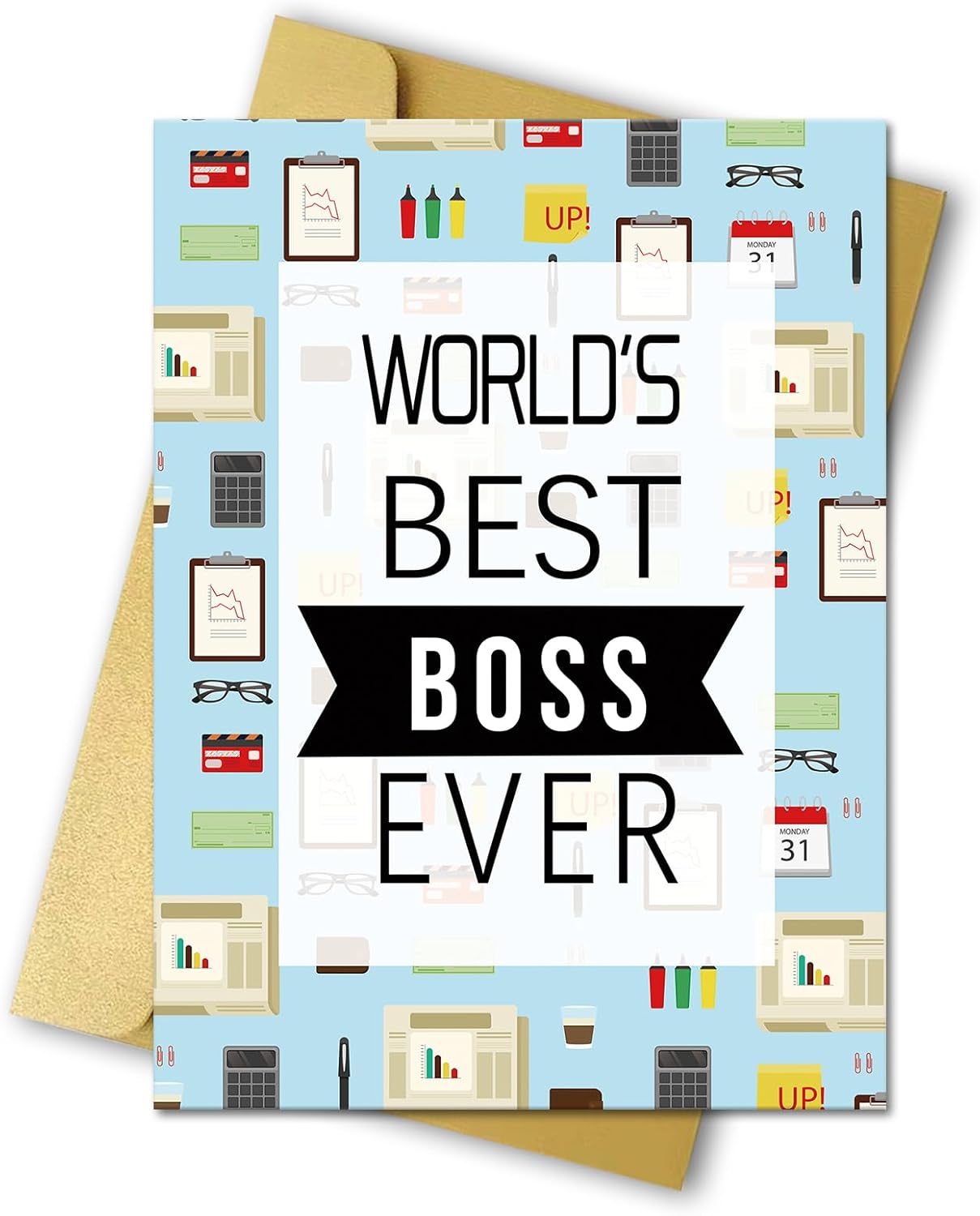 Amazon.com : Huameigf Boss's Day Card - Happy Boss Day Gift for Leader ...