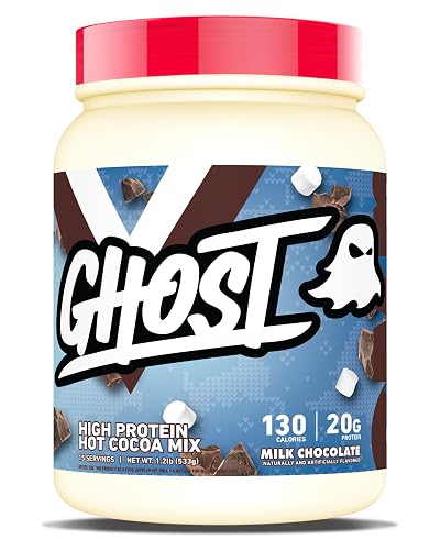 GHOST High Protein Hot Cocoa Drink Mix, Milk Chocolate - Creamy ...