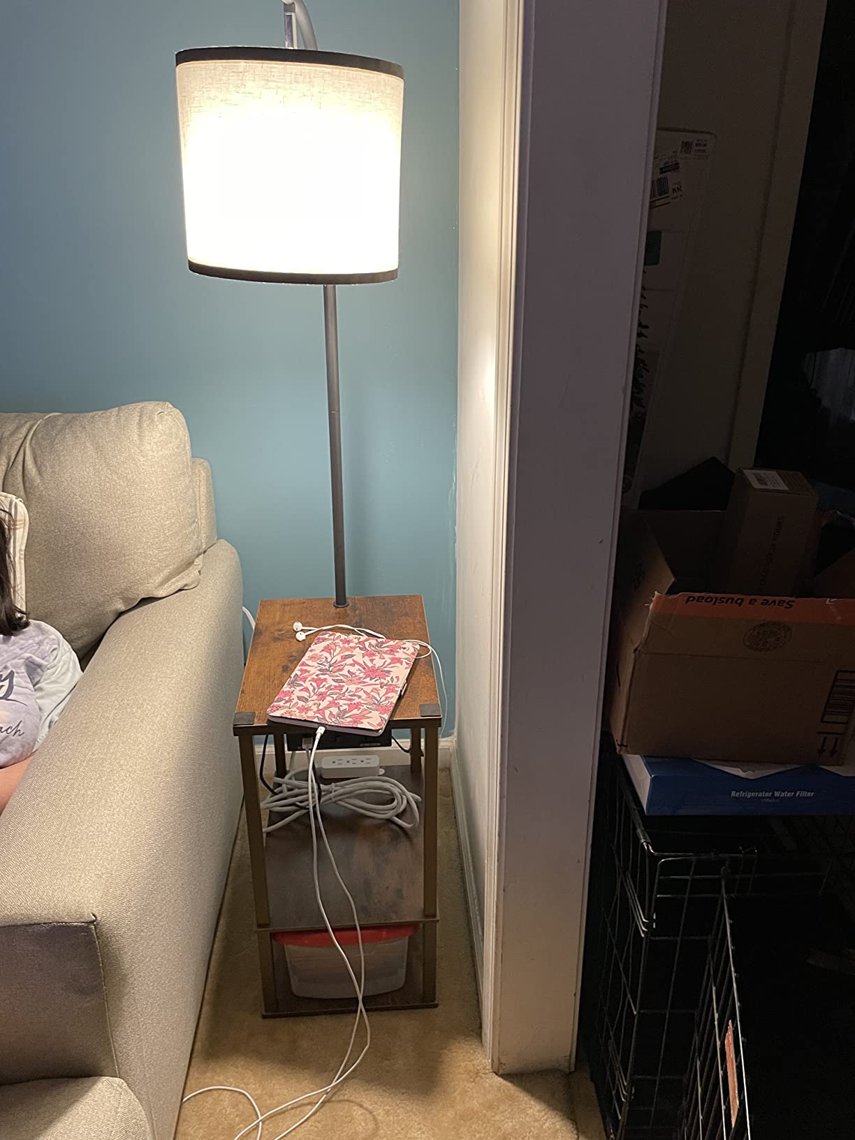 $13/mo - Finance SUNMORY Floor Lamp with Table, Lamps for Living Room ...