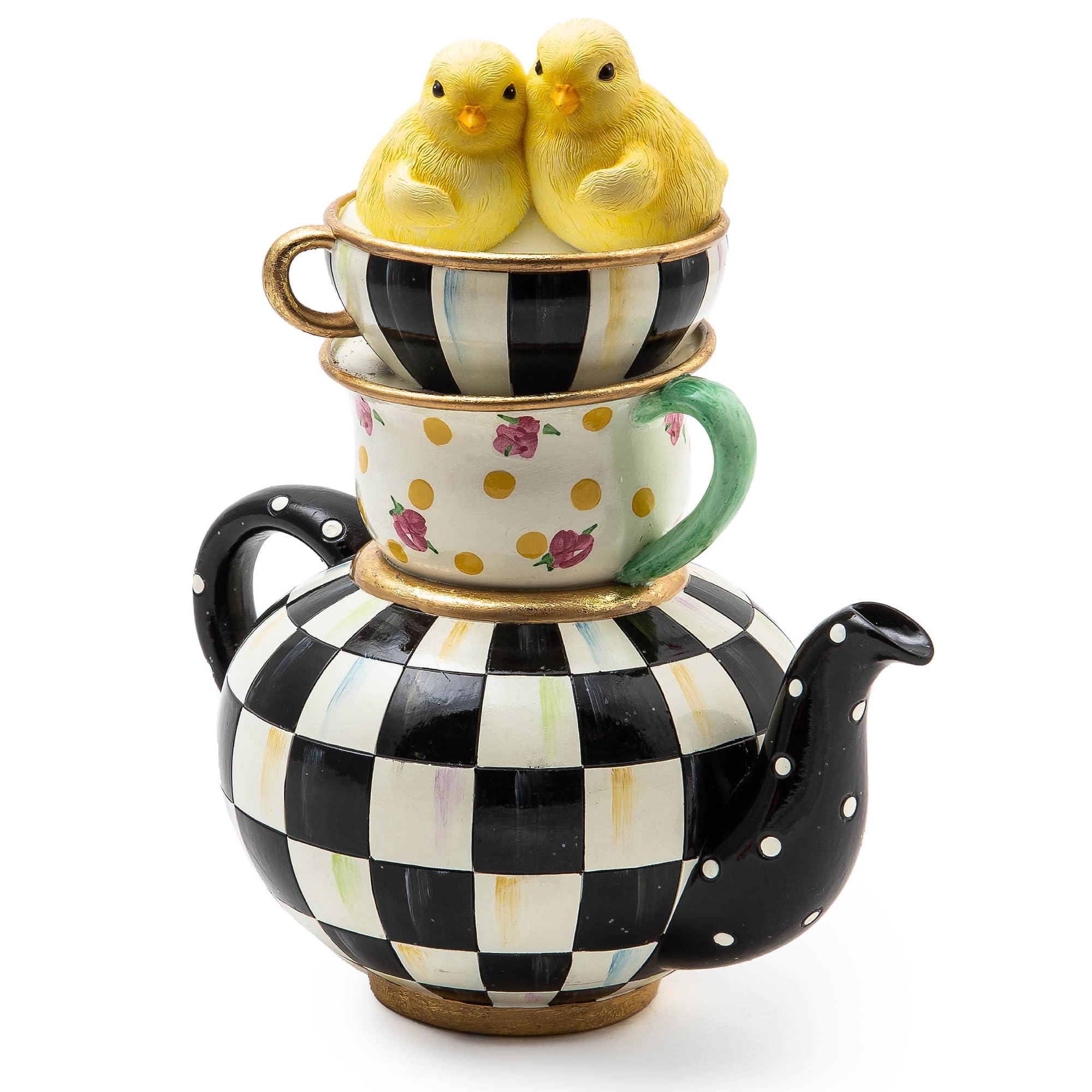 Amazon.com: MACKENZIE-CHILDS Courtly Chickatee Teapot, Cute Tea Kettle ...