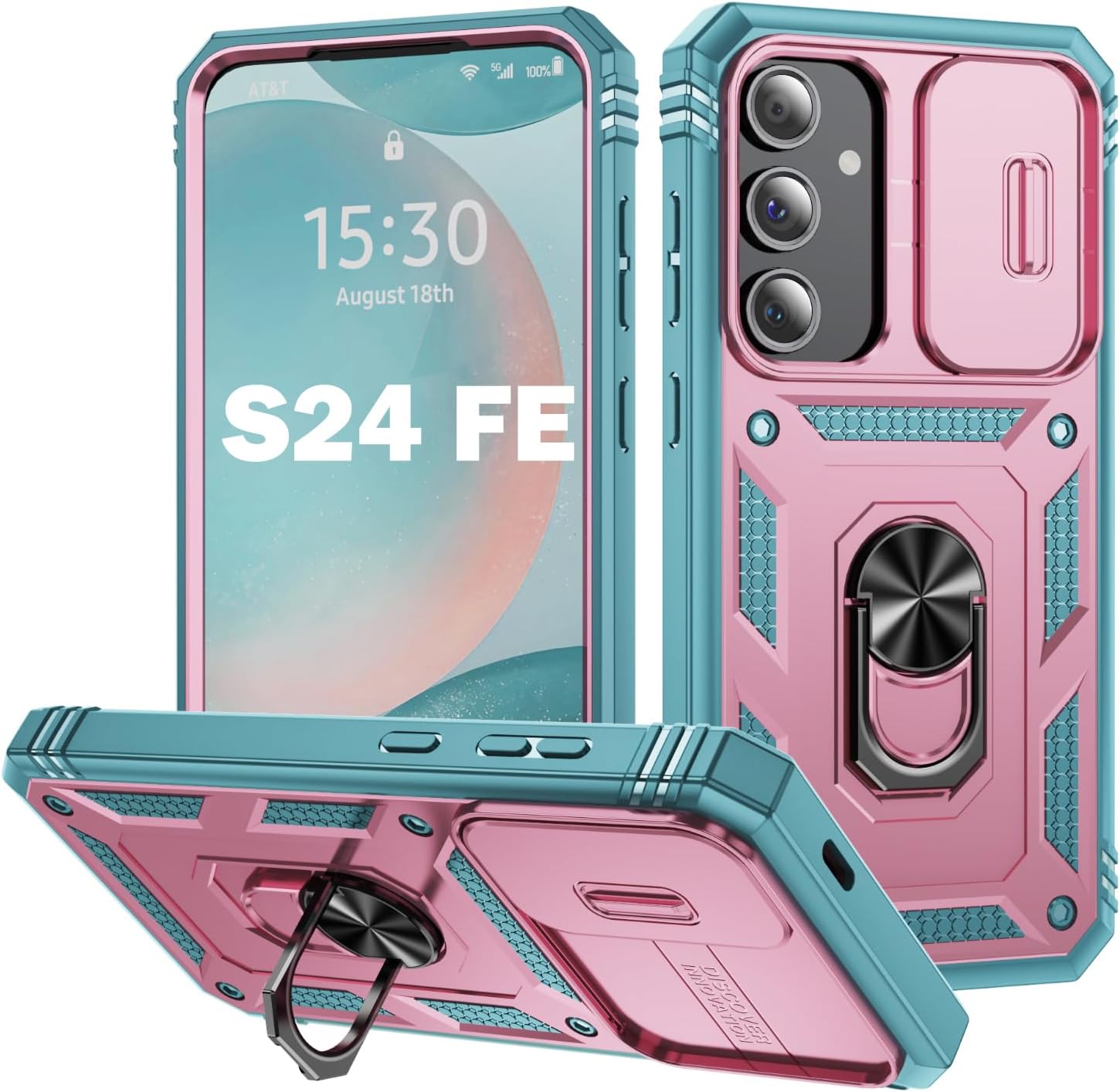 Amazon.com: PASNEW Case for Samsung Galaxy S24 FE Women,Camera Slide ...