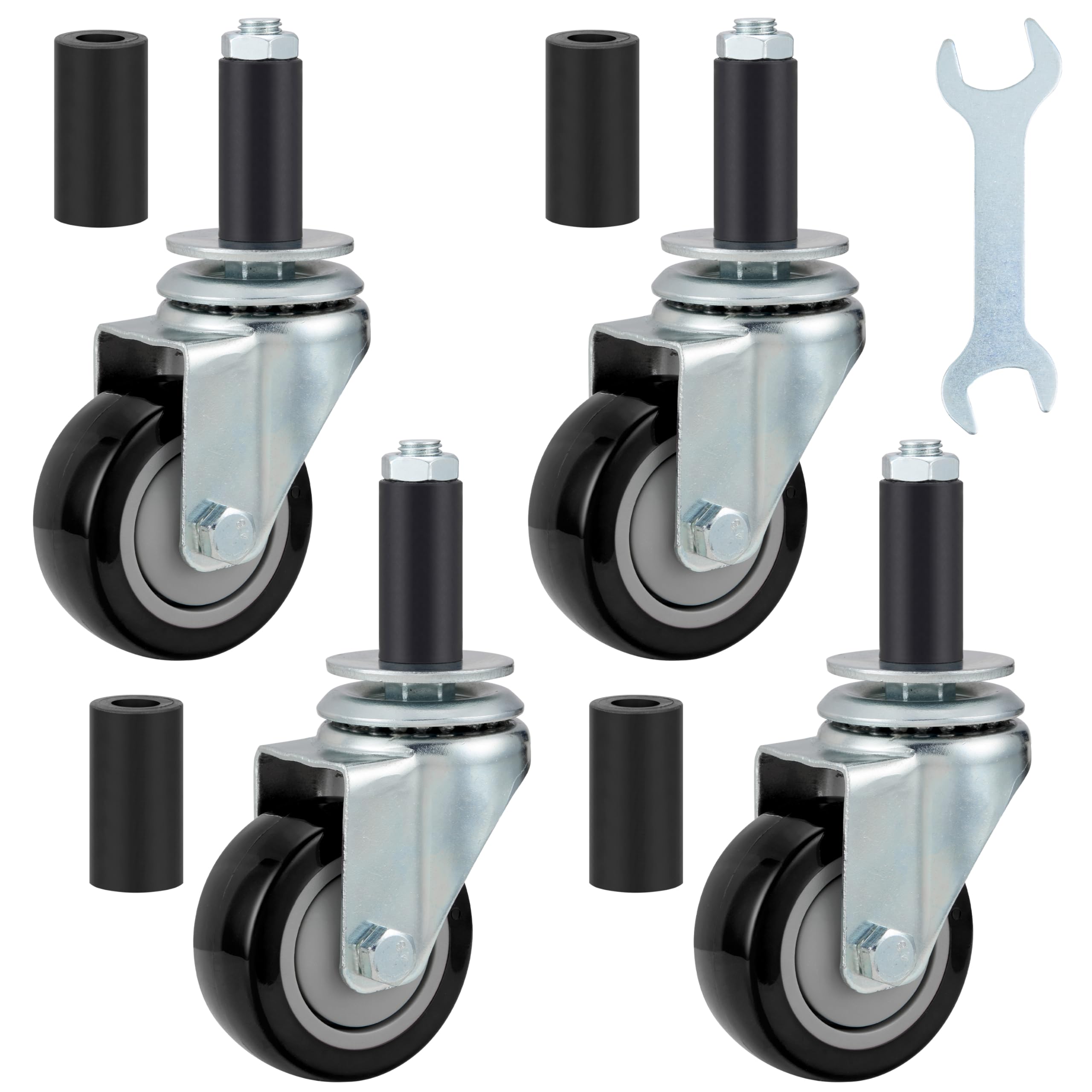 Snapklik.com : Finnhomy 3 Inch Caster Wheels Prep Table Caster Set Of 4 ...