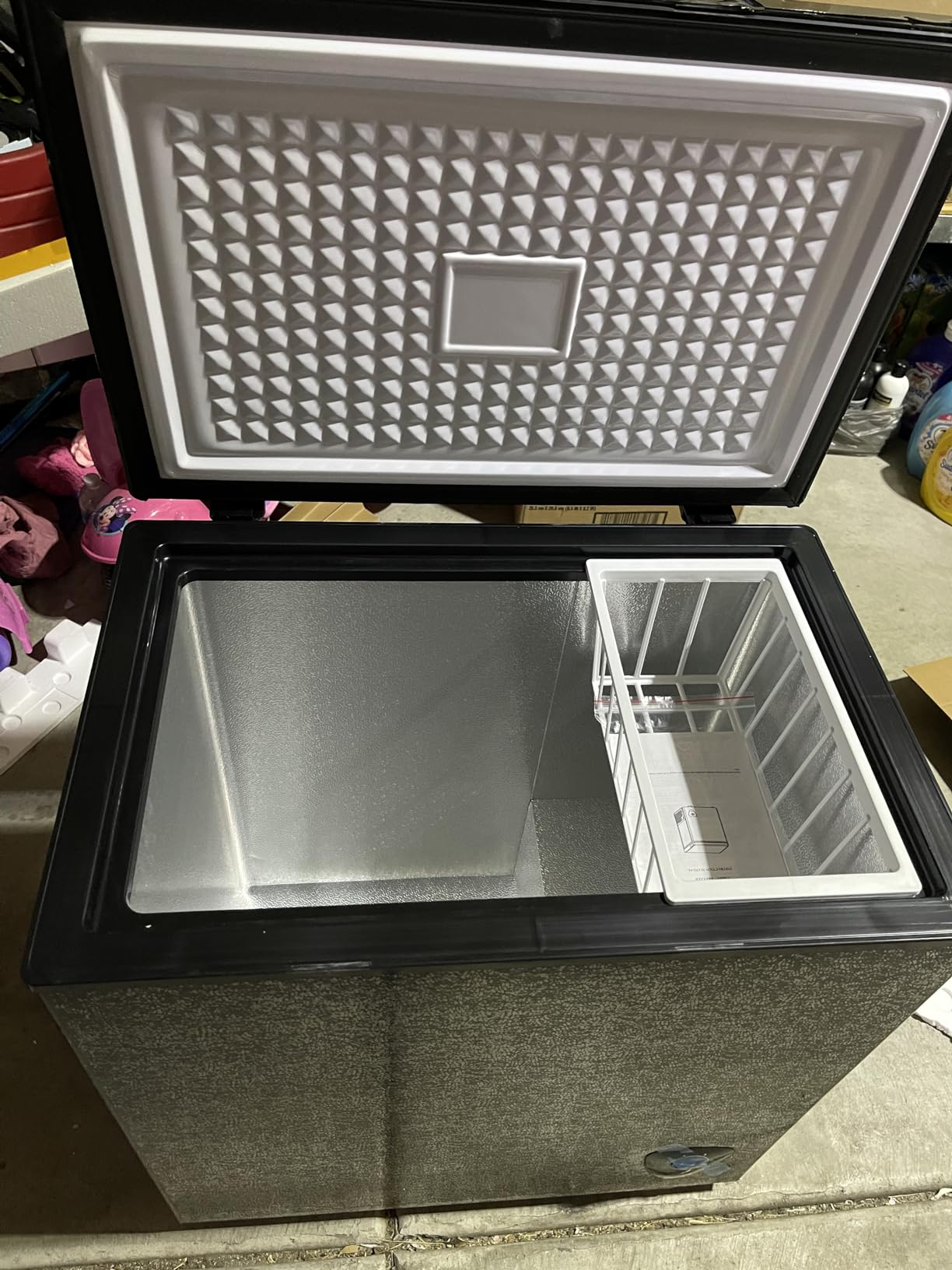 Small Chest Freezer Smad Chest Freezer 10.5 Cu Ft Large Deep Freezer ...