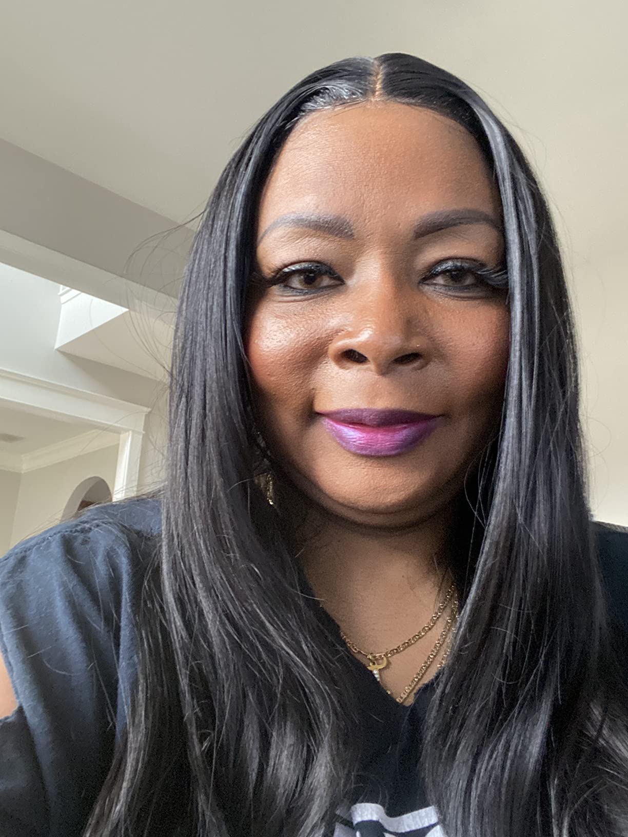 $8/mo - Finance ANDRIA Brown Wig Synthetic Lace Front Wig Dark Root ...