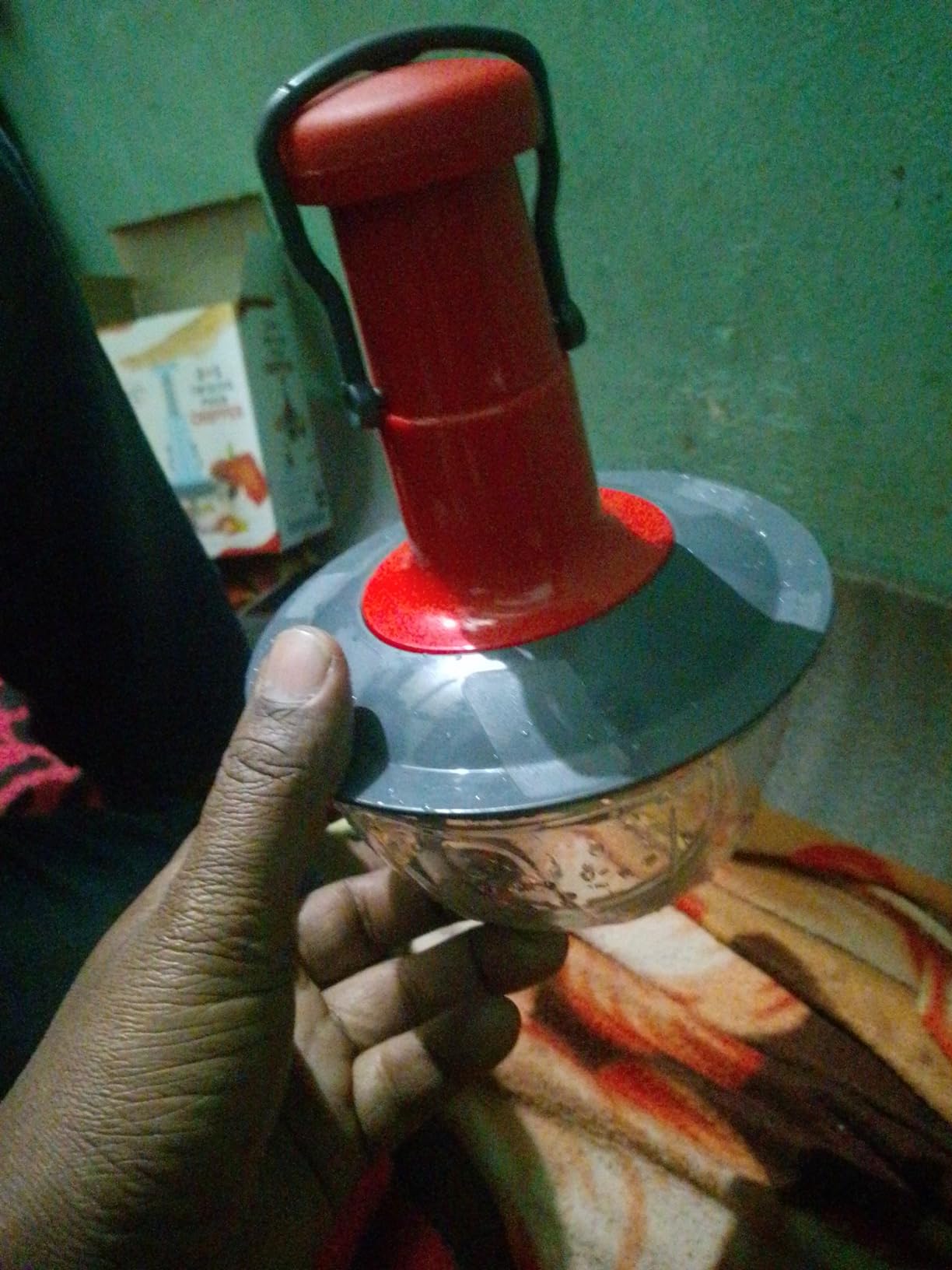 Tosaa Manual Press Fruit & Vegetable Chopper, with 3 Stainless Steel ...