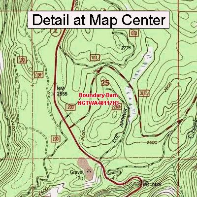 Amazon.com: USGS Topographic Quadrangle Map - Boundary Dam, Washington ...
