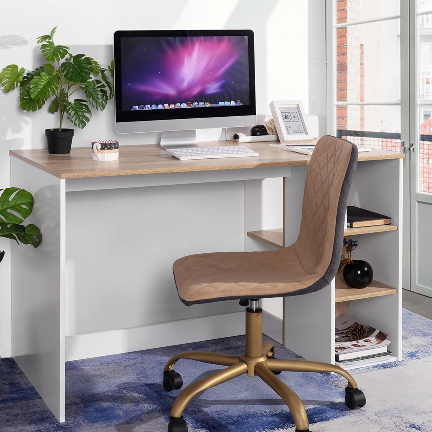 Amazon.com: wOod-it Computer Desk with Storage Shelves 47.2 Inch Corner ...