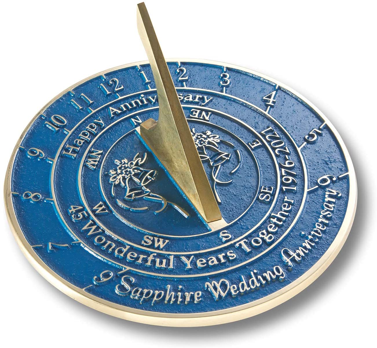 Amazon.com: NauticalMart Sapphire Wedding Anniversary Sundial Gift ...