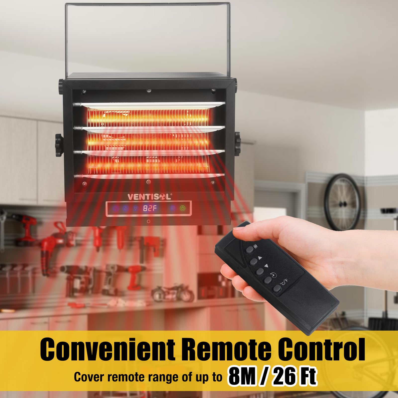 Snapklik.com : VENTISOL 7500W Electric Garage Heater 240V Digital ...