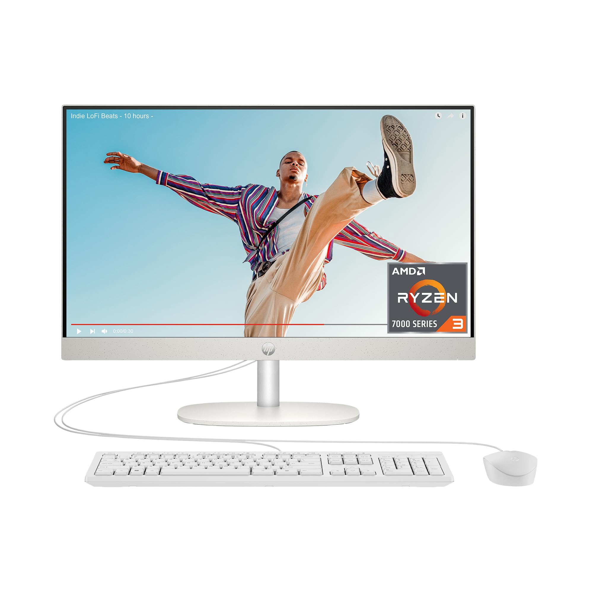 Amazon.com: HP 24 inch All-in-One Desktop PC, FHD Touchscreen, AMD ...