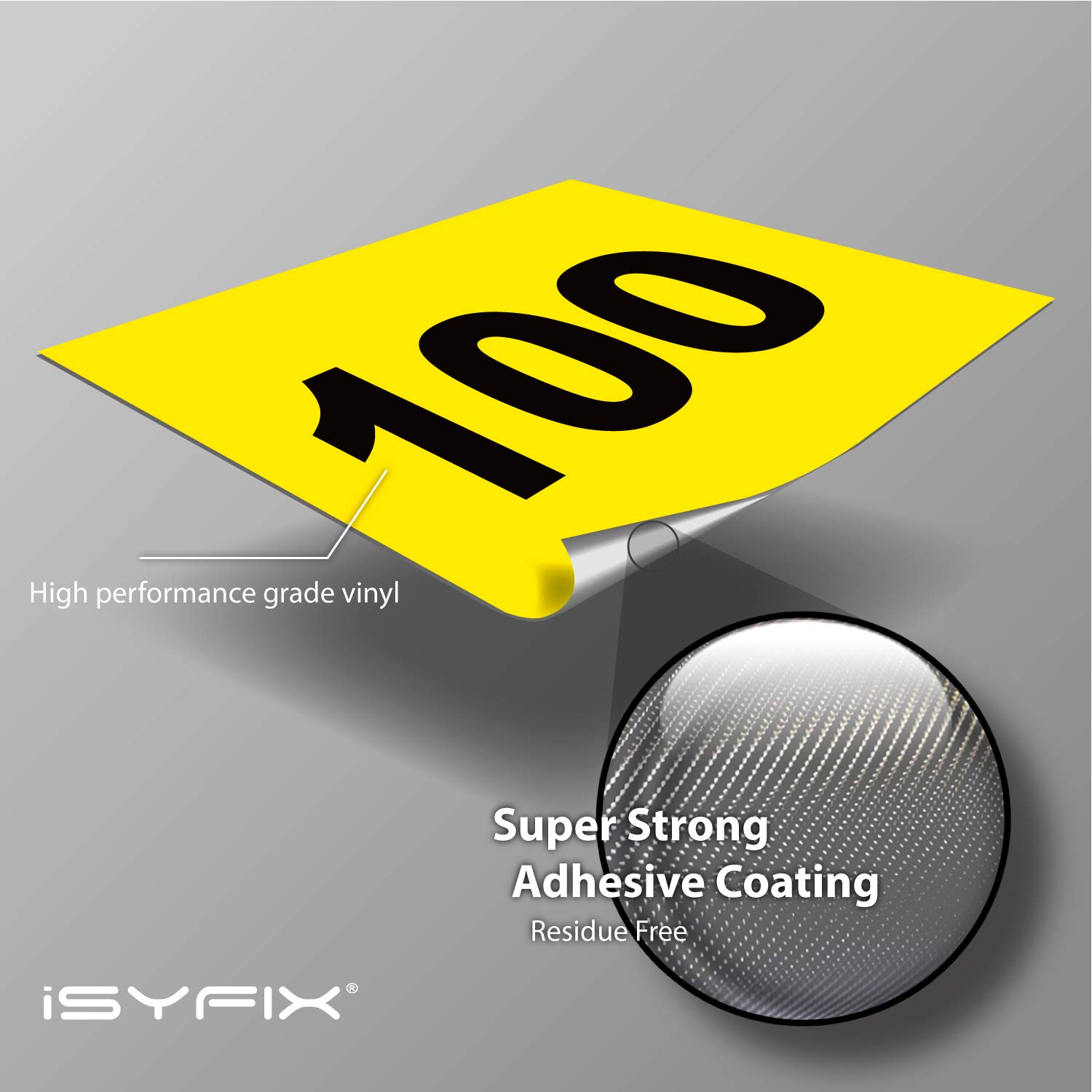 Snapklik.com : Yellow Consecutive Number Stickers 1 To 100, 4-inch, 1 ...