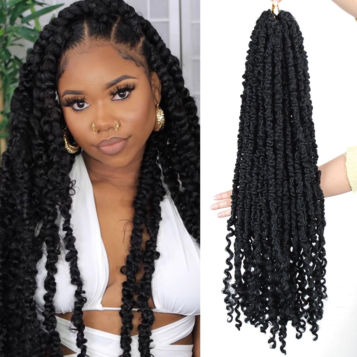 Amazon.com : Quisduis 24 Inch Distressed Faux locs crochet hair with ...