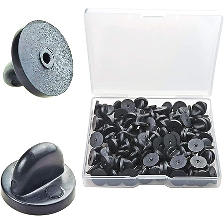 Amazon.com: BEADNOVA Rubber Pin Back Butterfly Clutch Backings Pin Cap ...