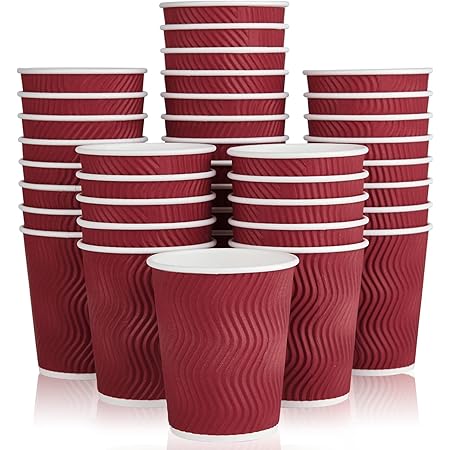 Amazon.com: MUCHII [120 PACK] 10 OZ Paper Coffee Cups, Multicolor ...