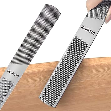 Roontin 2PCS Saw Rasp 8-Inch Flat & Needle File Tool of 4-Way for ...