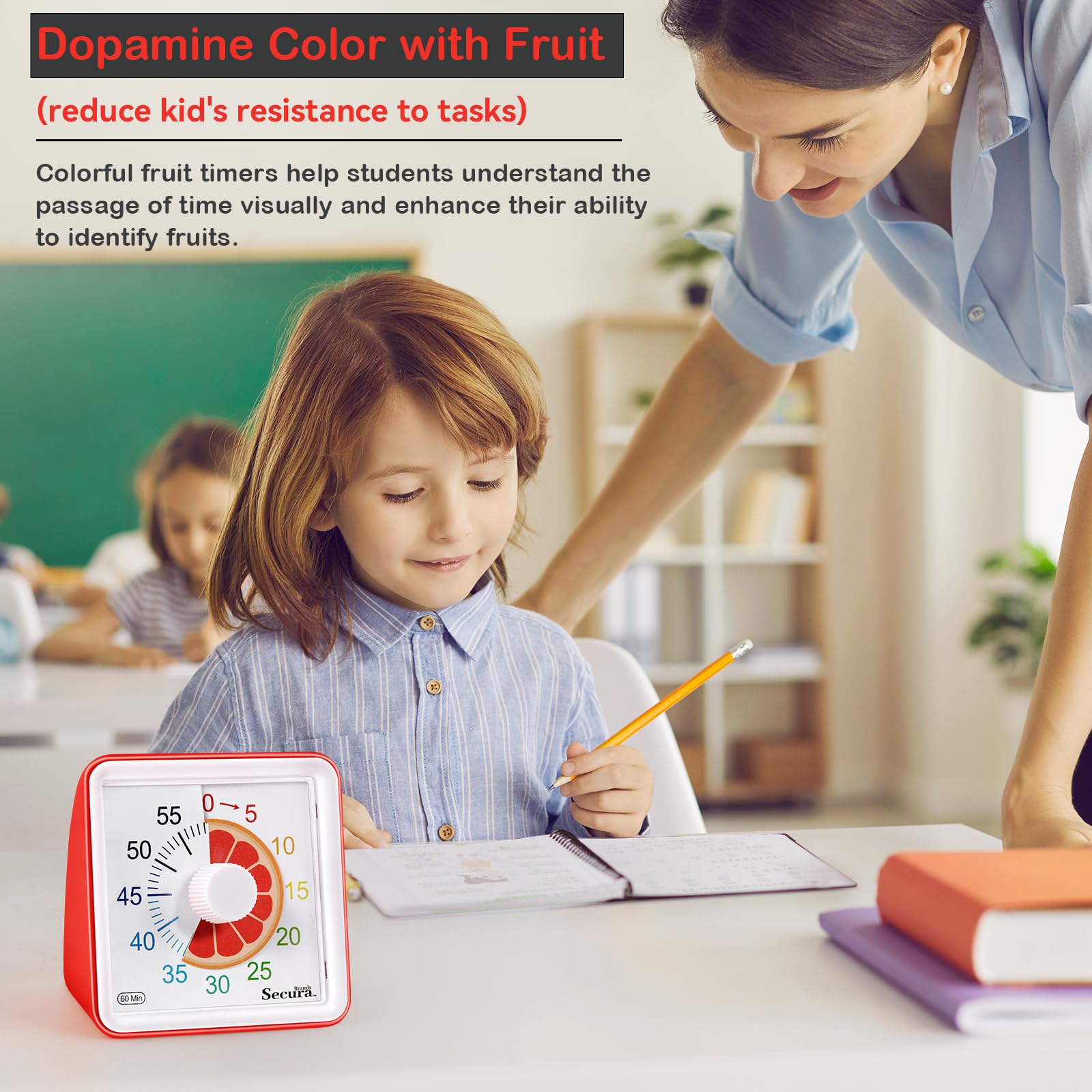 Snapklik.com : Secura 60-Minute Visual Countdown Timer For Kids ...