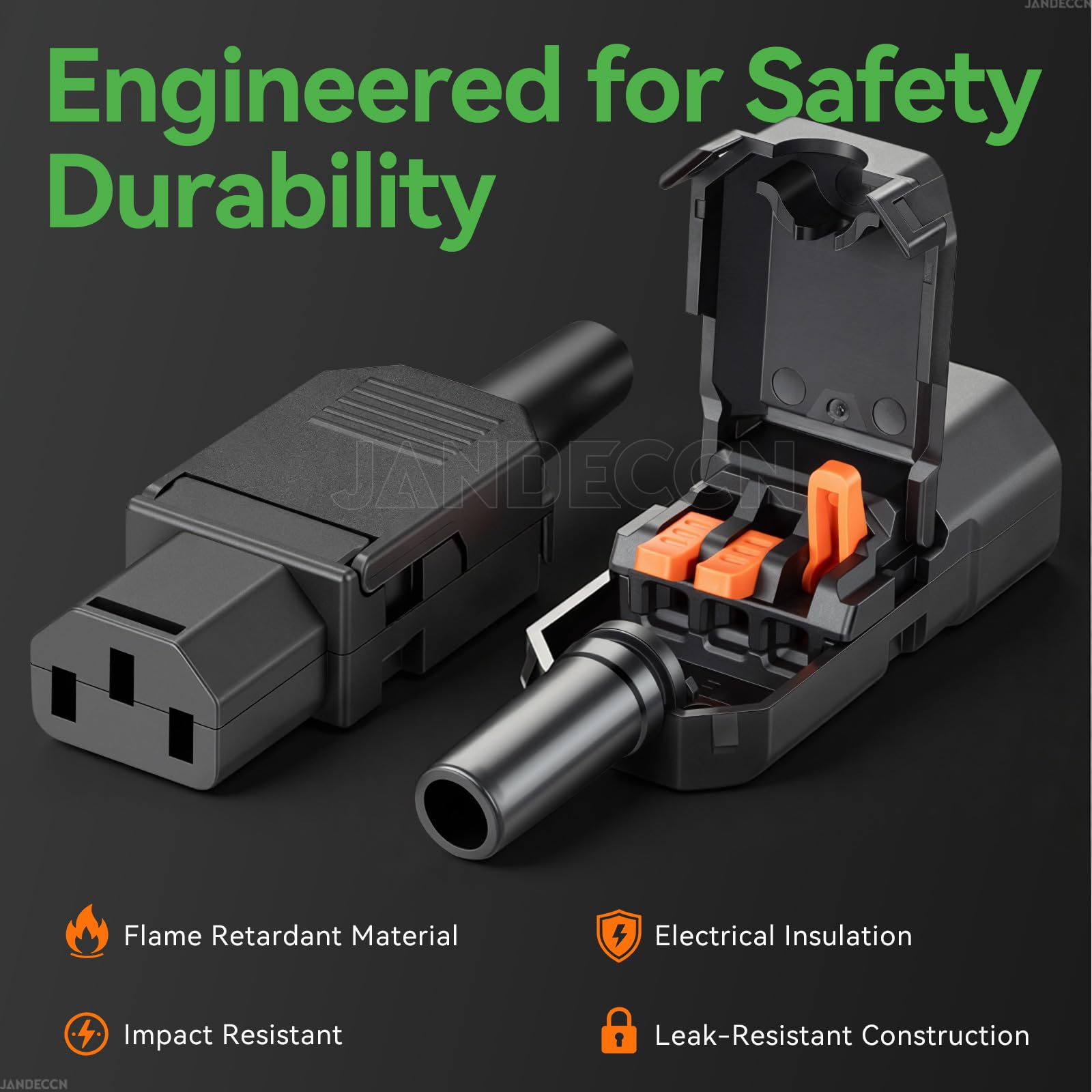 Snapklik.com : 3 Pin Terminal Quick Connectors, 10A 250V IEC320 C13 ...