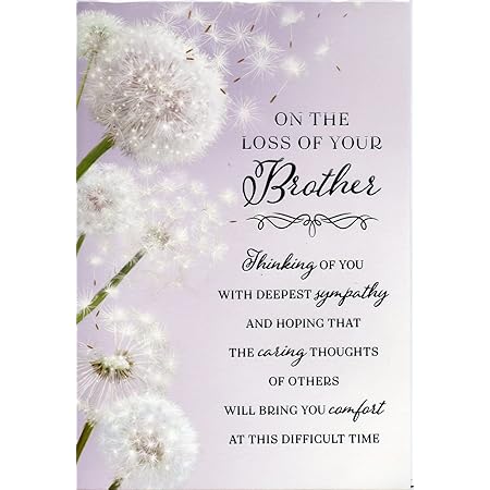 So Sorry On The Sad Loss of Your Wonderful Brother Sympathy Card ...