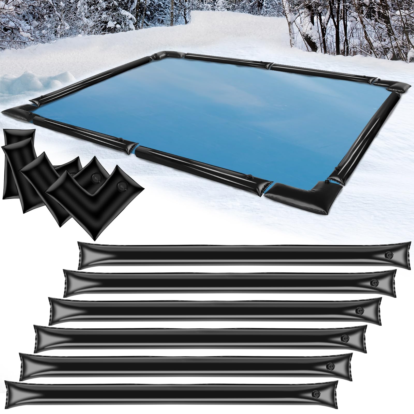 Amazon.com : 10 Pack 0.6mm Thicker Pool Cover Water Bags with Pool ...