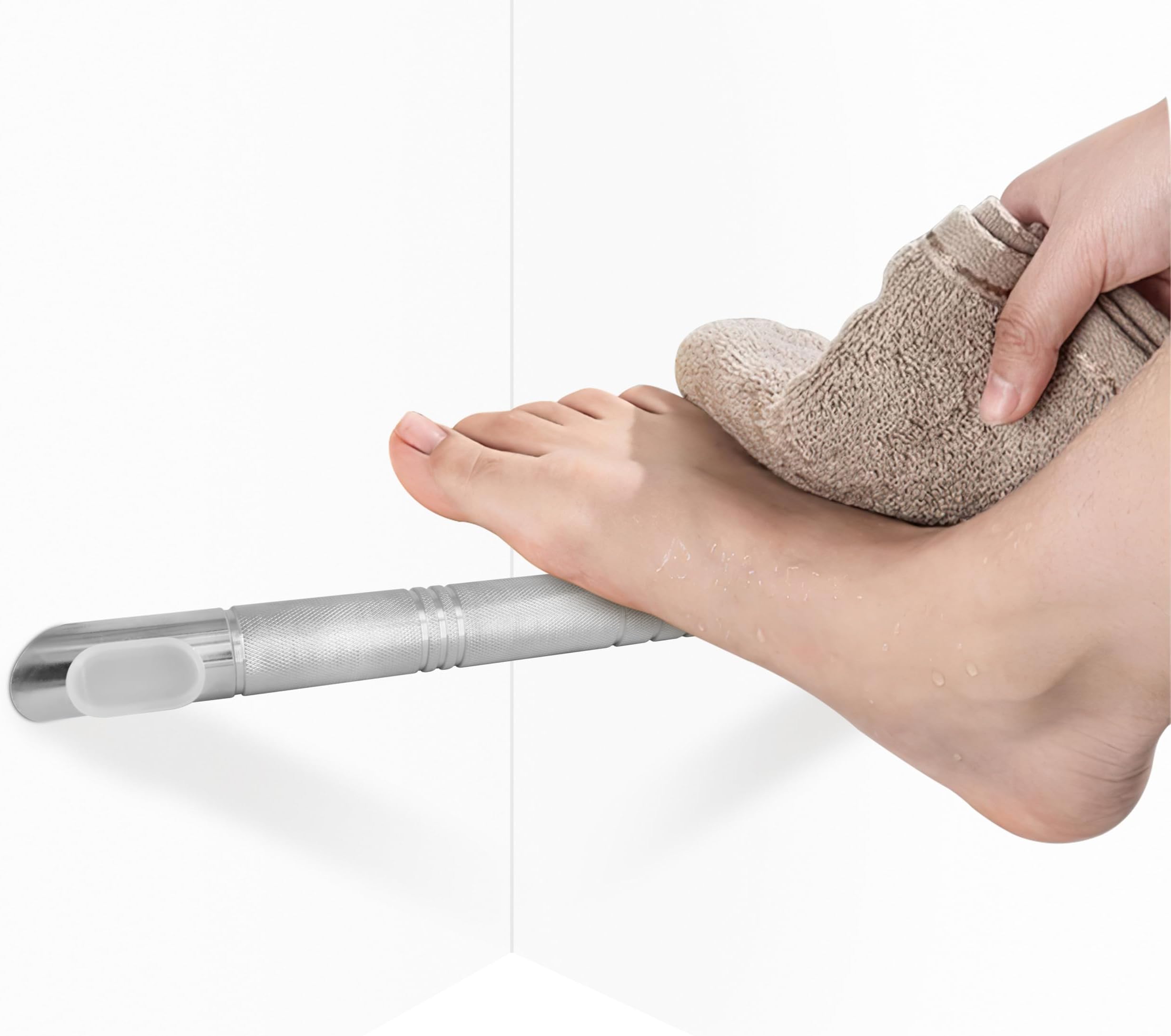 BWE Shower Foot Rest Corner Shower Bar for Shaving Legs Wall Mounted ...