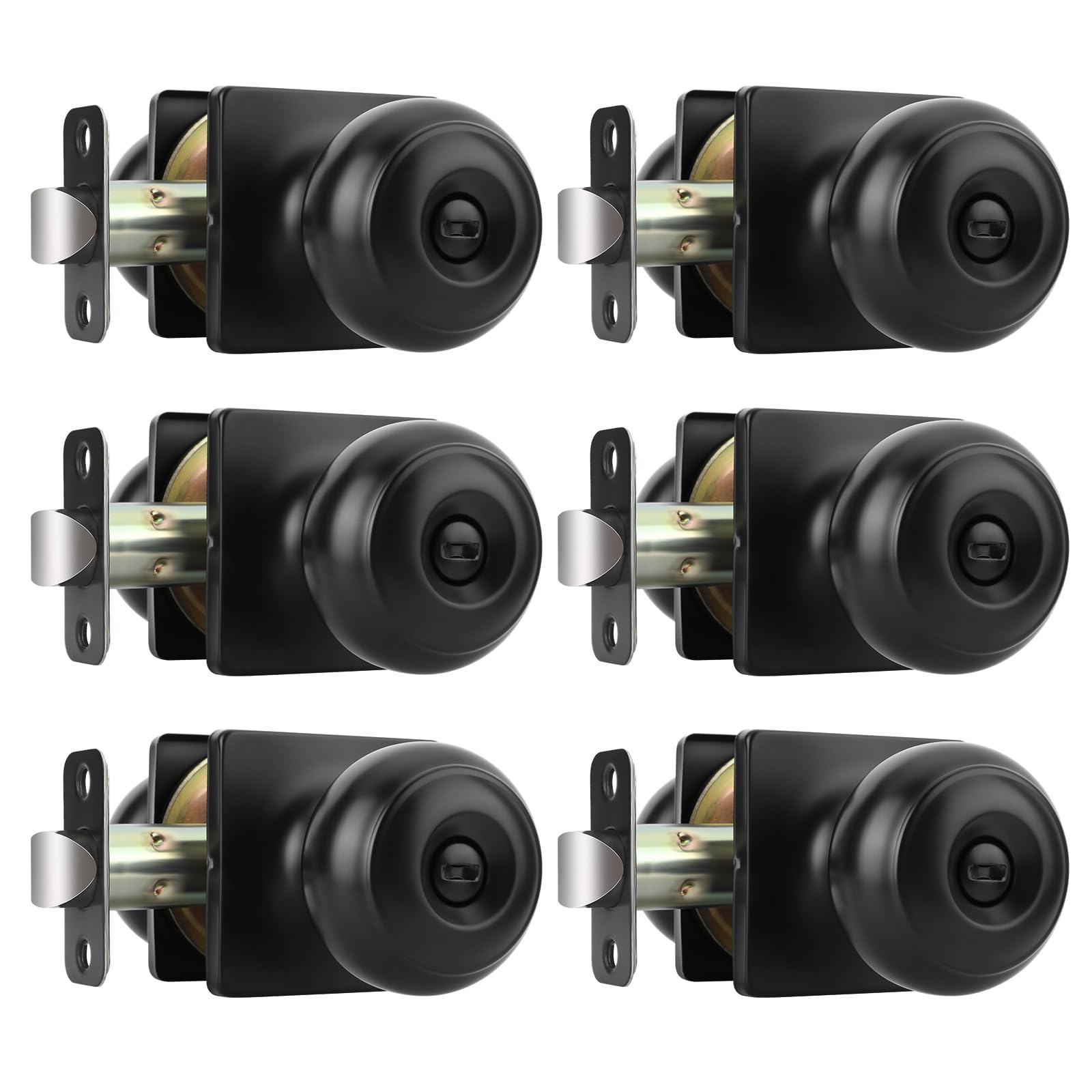 goldenwarm Black Door Knobs Interior, Classic Matte Black Interior Door ...