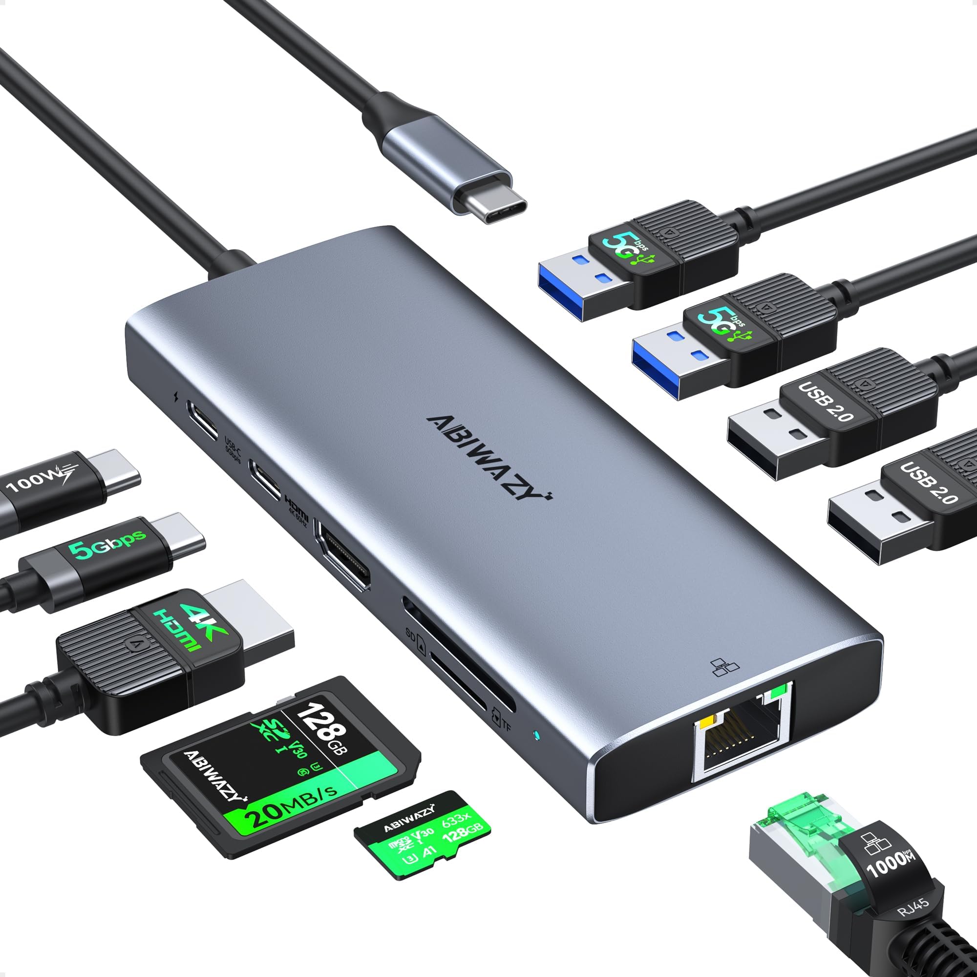 Amazon.com: NOVOO 11-in-1 USB C Hub Docking Station Multiport Adapter ...