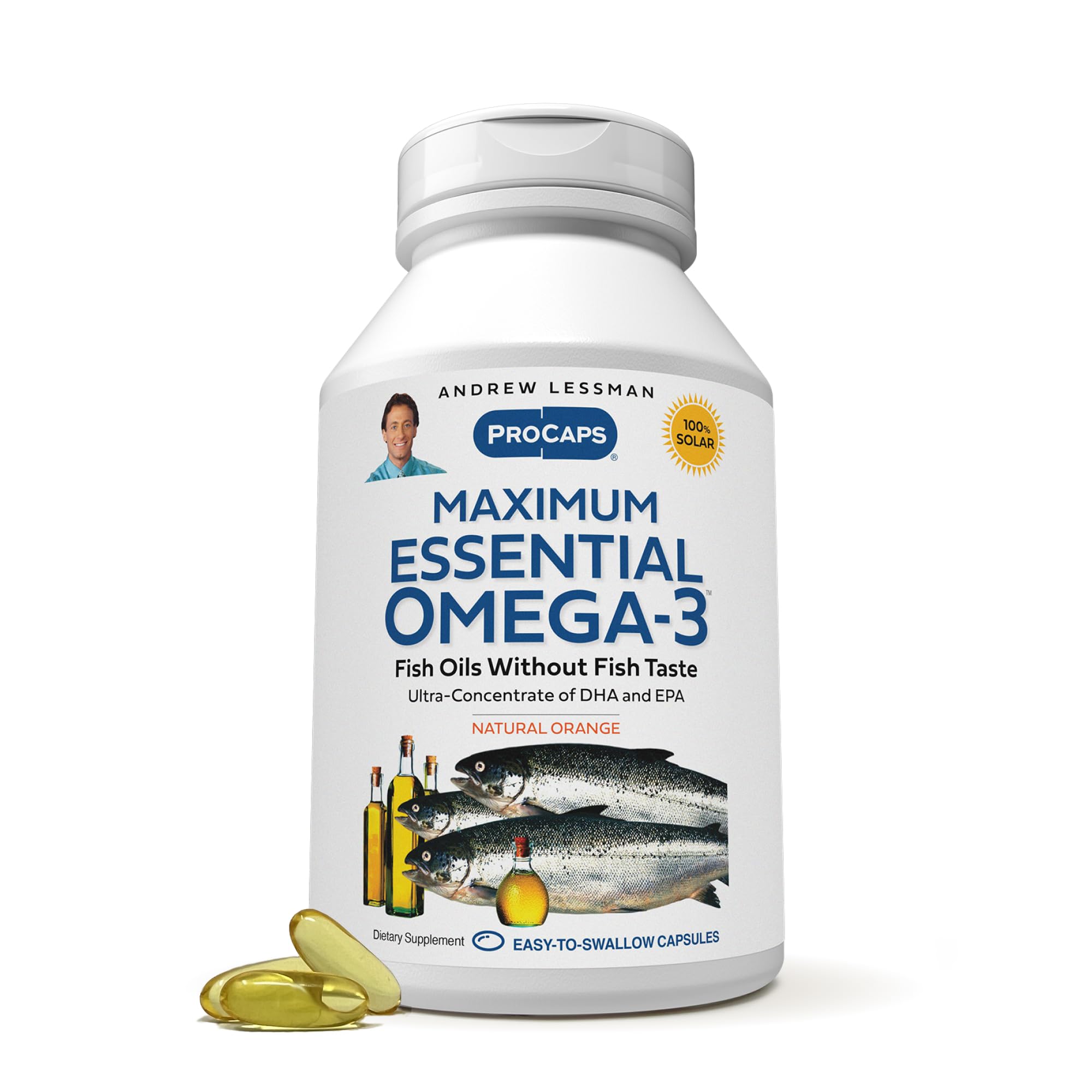 Amazon.com: ANDREW LESSMAN Maximum Essential Omega-3 Orange - 180 ...