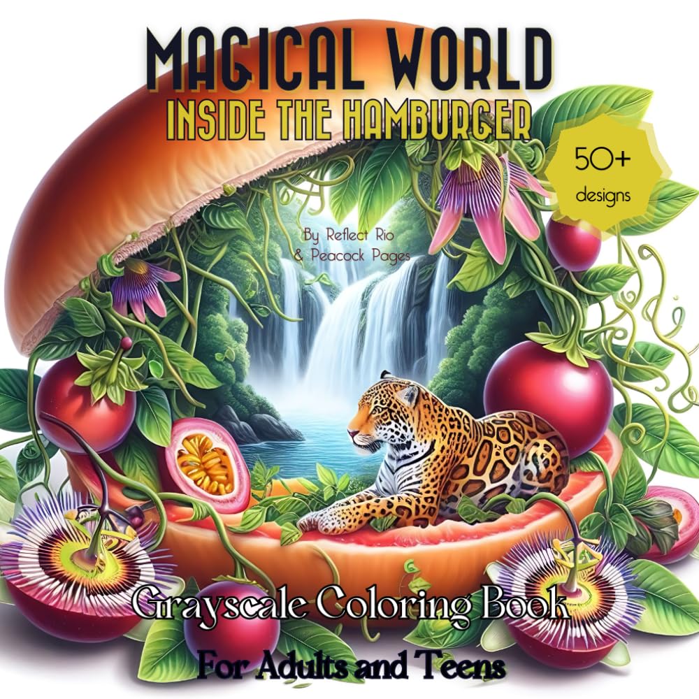 Amazon.com: Magical World Grayscale Coloring Book: Fantasy Landscape ...