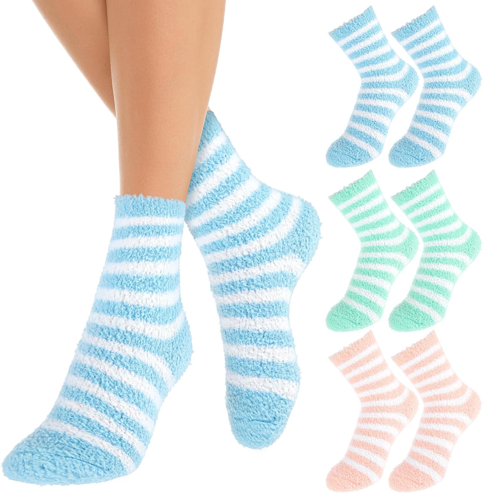Amazon.com : Tarpop 3 Pairs Aloe Socks Women Moisturizing Spa Socks for ...