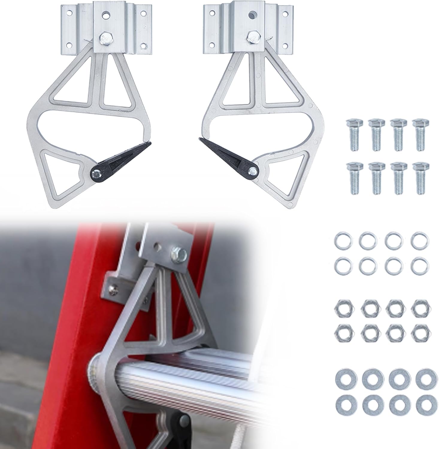 awliye 2PCS Aluminum Extension Ladder Locks Werner 28-11 Rung Lock Kit ...