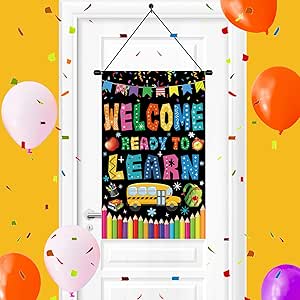 Amazon.com: Welcome Back to School Door Sign for Classroom Door ...