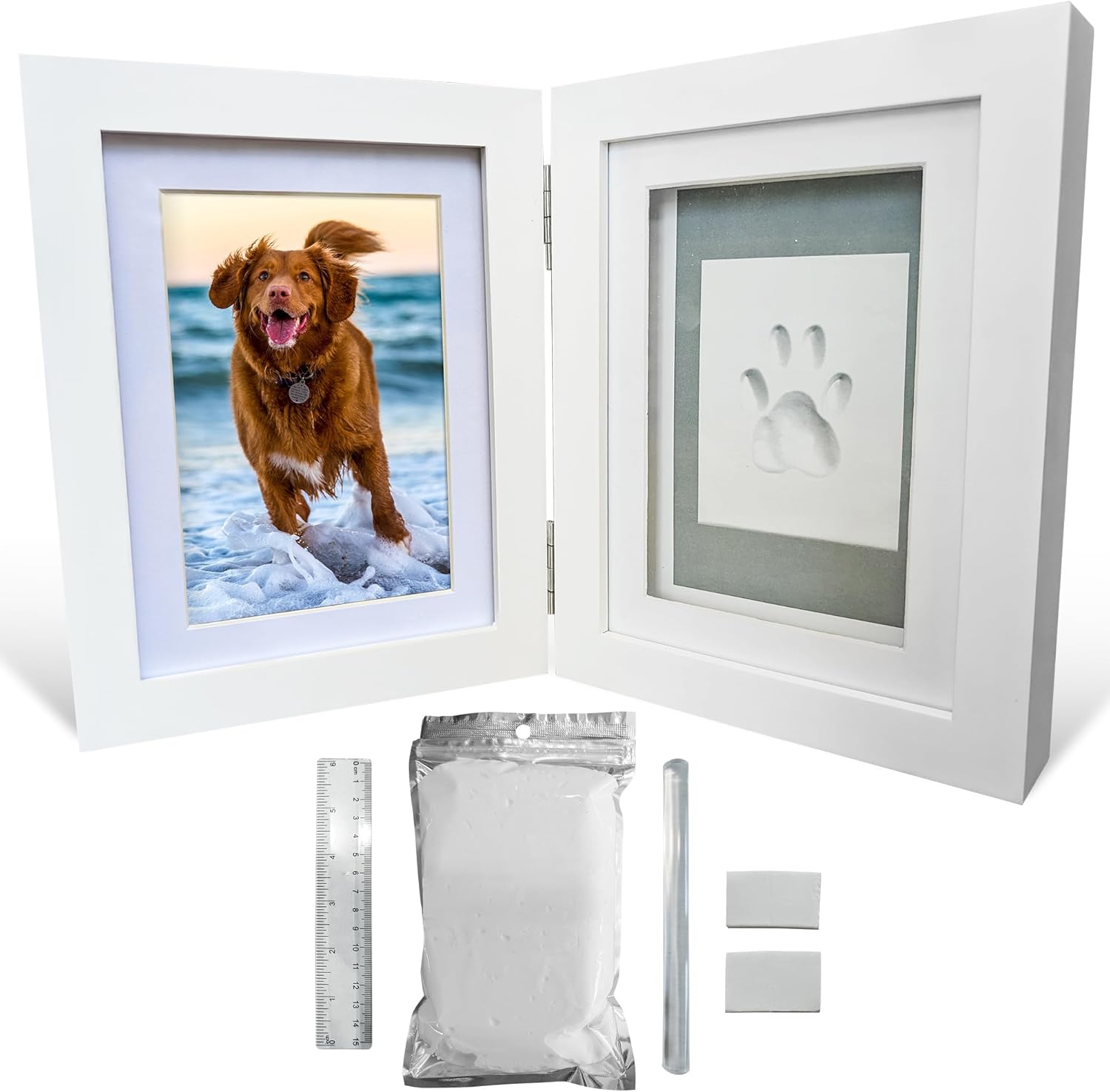 Amazon.com - Green Pollywog | Paw Print Pet Keepsake Hinge Photo Frame ...