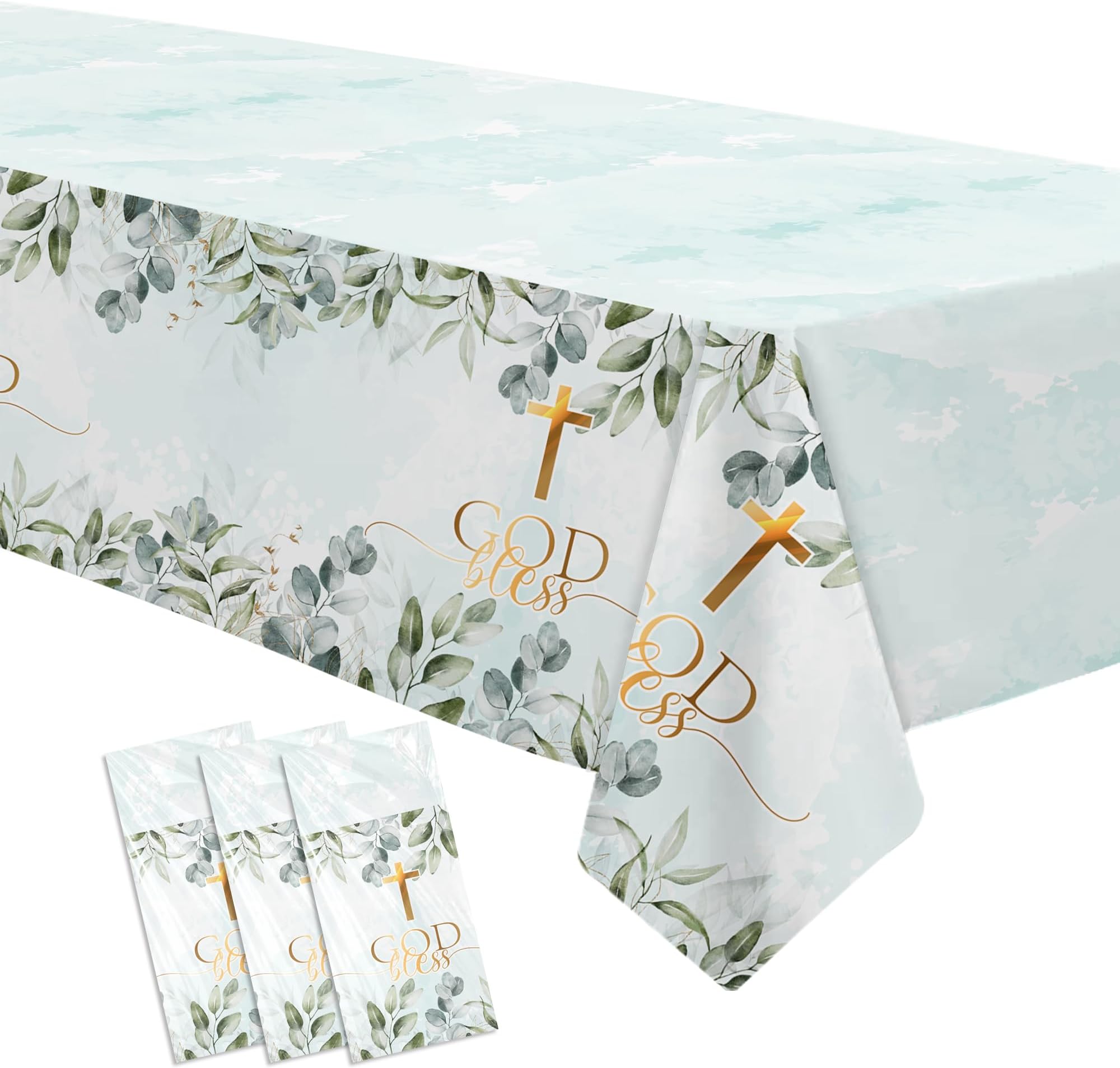 Amazon.com: Suhelkit First Communion Decorations Tablecloth Boy - God ...