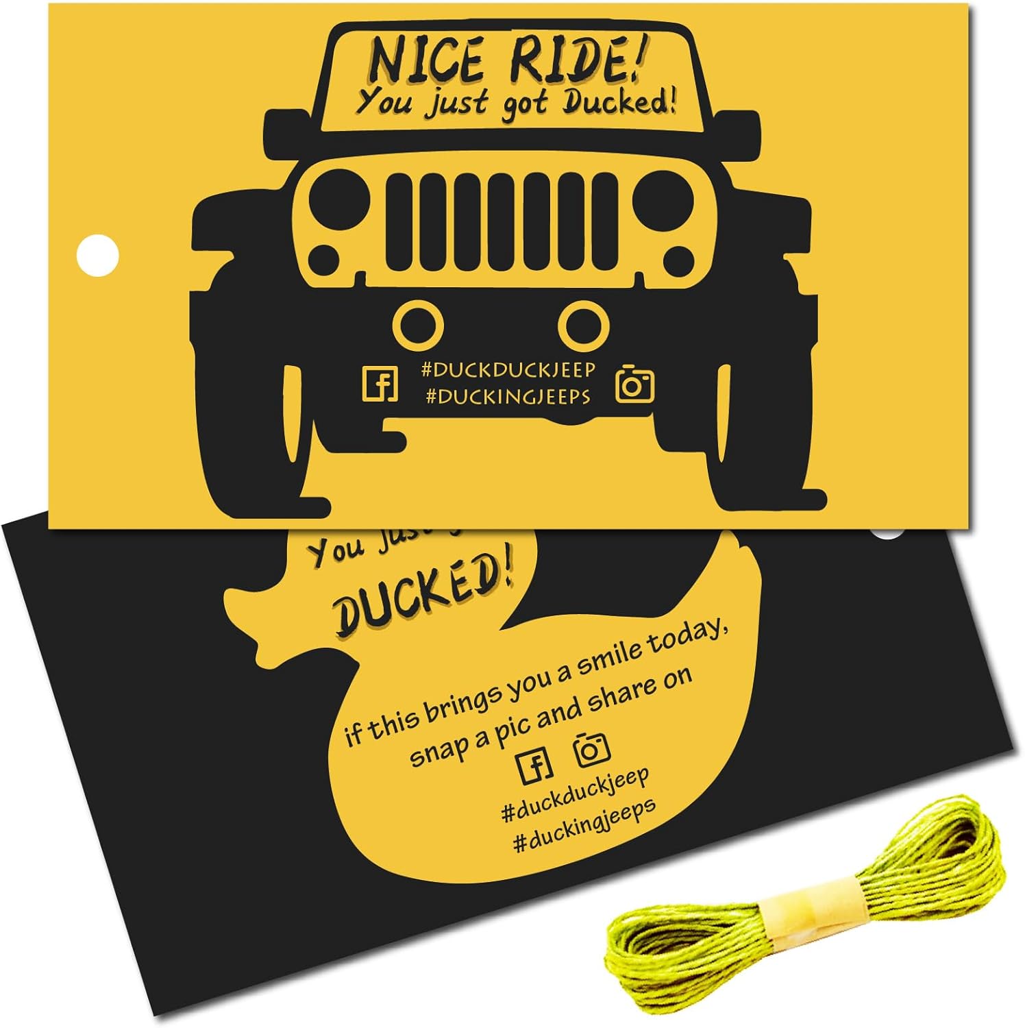 Amazon.com : CREATCABIN 50Pcs You've Been Ducked Cards Duck Tags Card ...