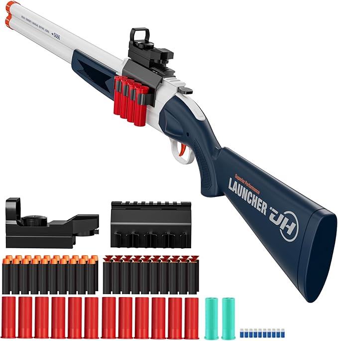 Amazon.com: Toy Gun Double Barrel Shotgun Toy with Ejecting Shells and ...