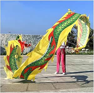 Amazon.co.jp: Ribbon Square Exercise Dance Dragon Poi with 3D Dragon ...