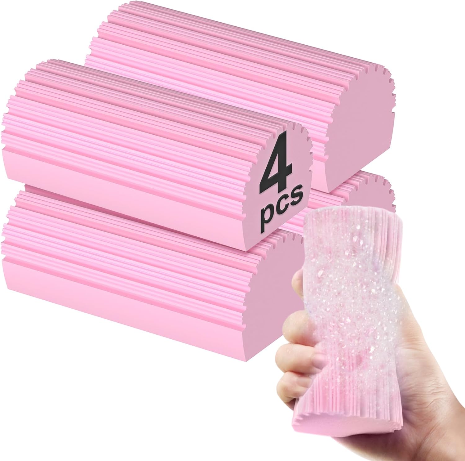 Amazon.com: Fikoksol 4pcs Damp Dusting Sponge, Household Clean Sponges ...