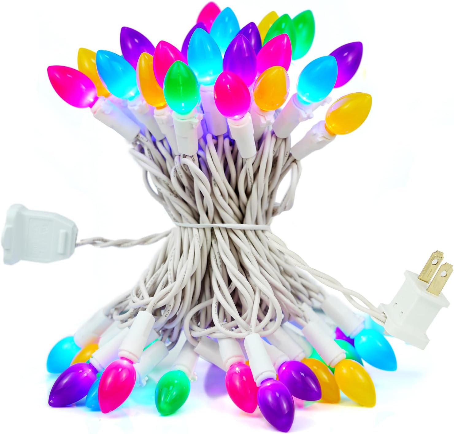 Amazon.com: BOHON Multi Color 50 LED 17FT Fairy Lights - Plug in, White ...