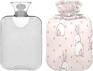 Amazon.com: Tarity Cute Bunny Rabbits Classic Hot Water Bottle with ...