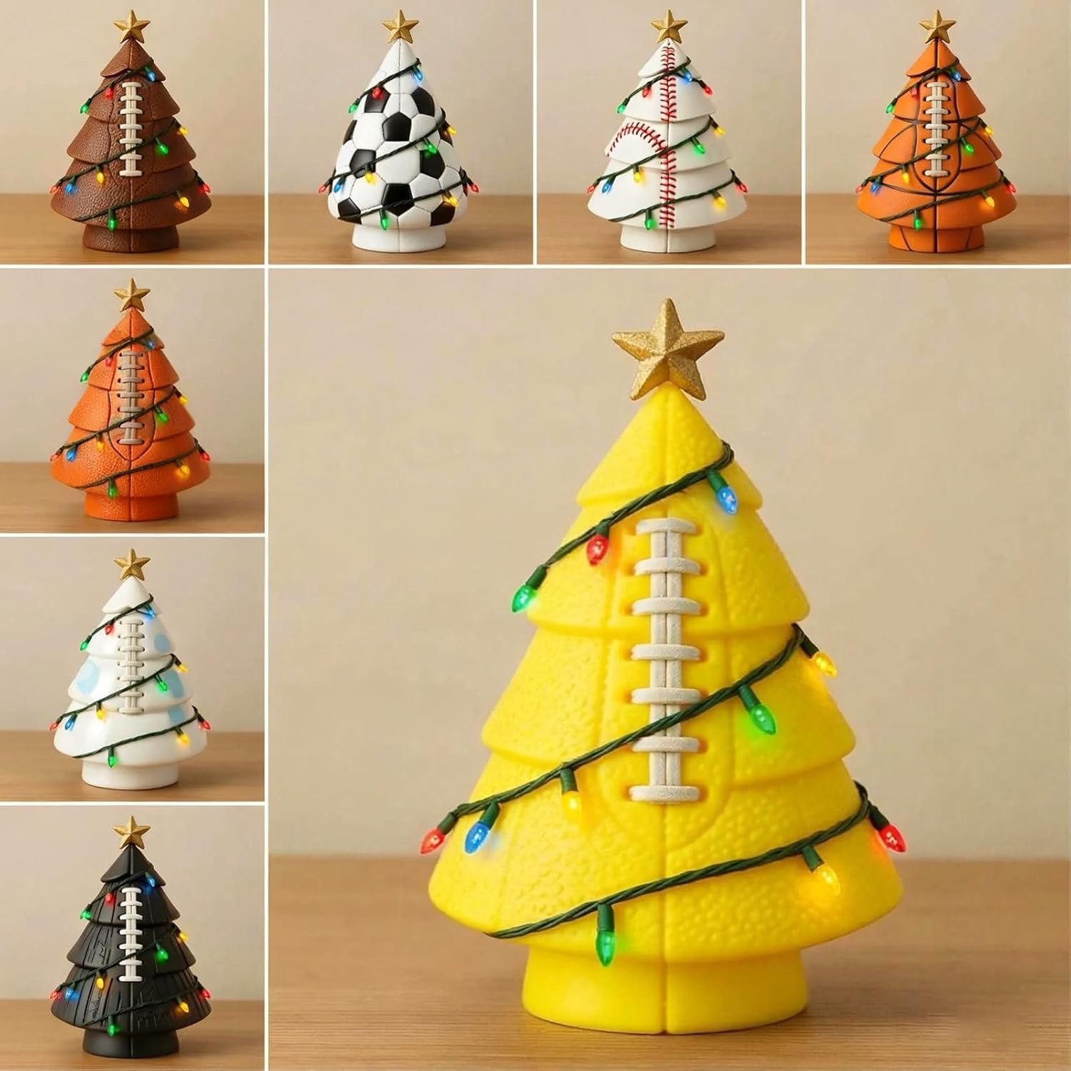 Amazon.com: Football Christmas Tree Decor,Fun Christmas Decorative ...